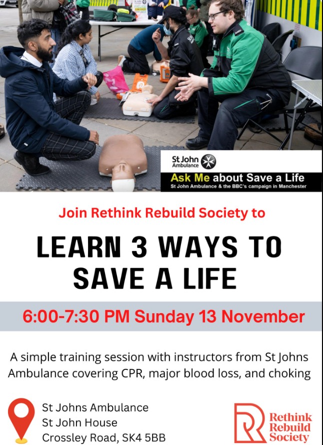 Learn 3 ways to save a life | Rethink Rebuild Society